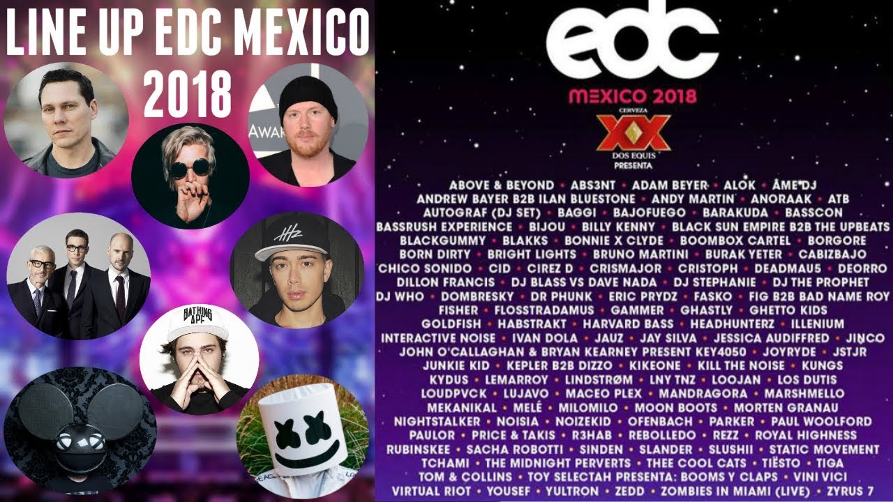 Line Up EDC México 2018 | EDC MÉXICO - YouTube
