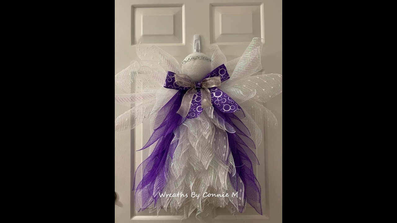 purple angel| Easy DIY Wreath - YouTube