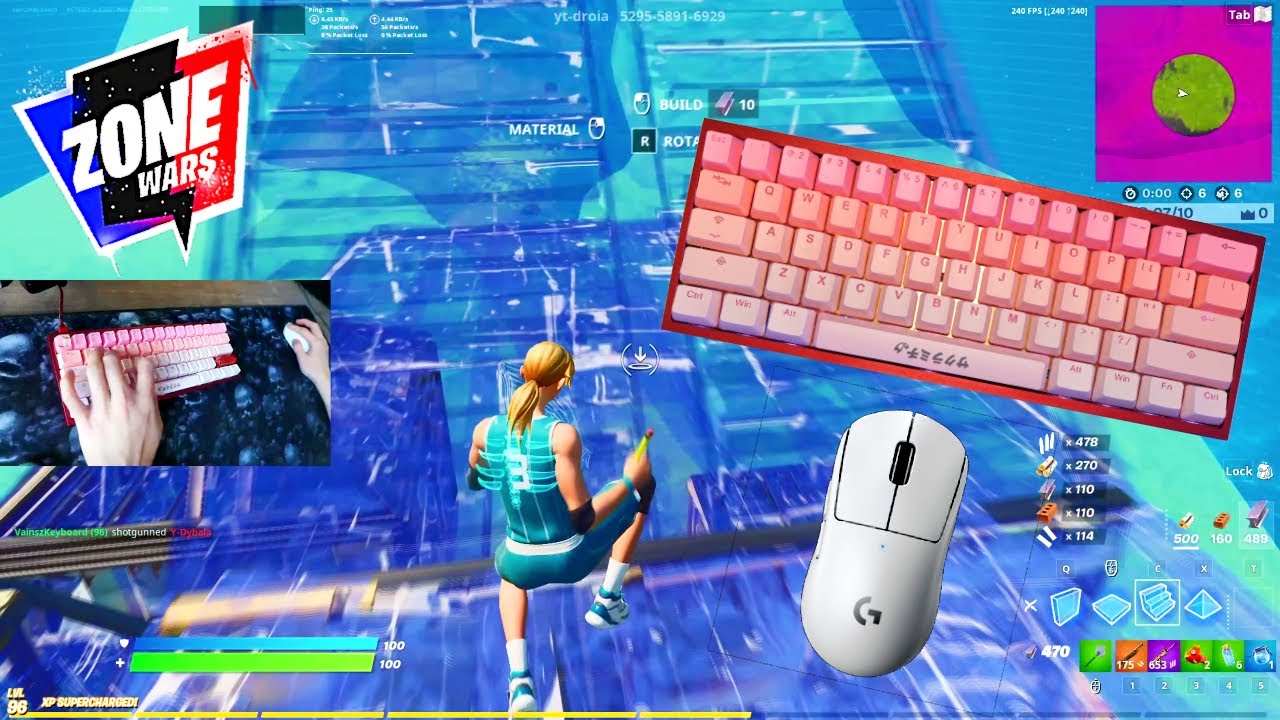 $400 Custom Keyboard ASMR Chill🤩Satisfying Gameplay Keyboard Fortnite ...