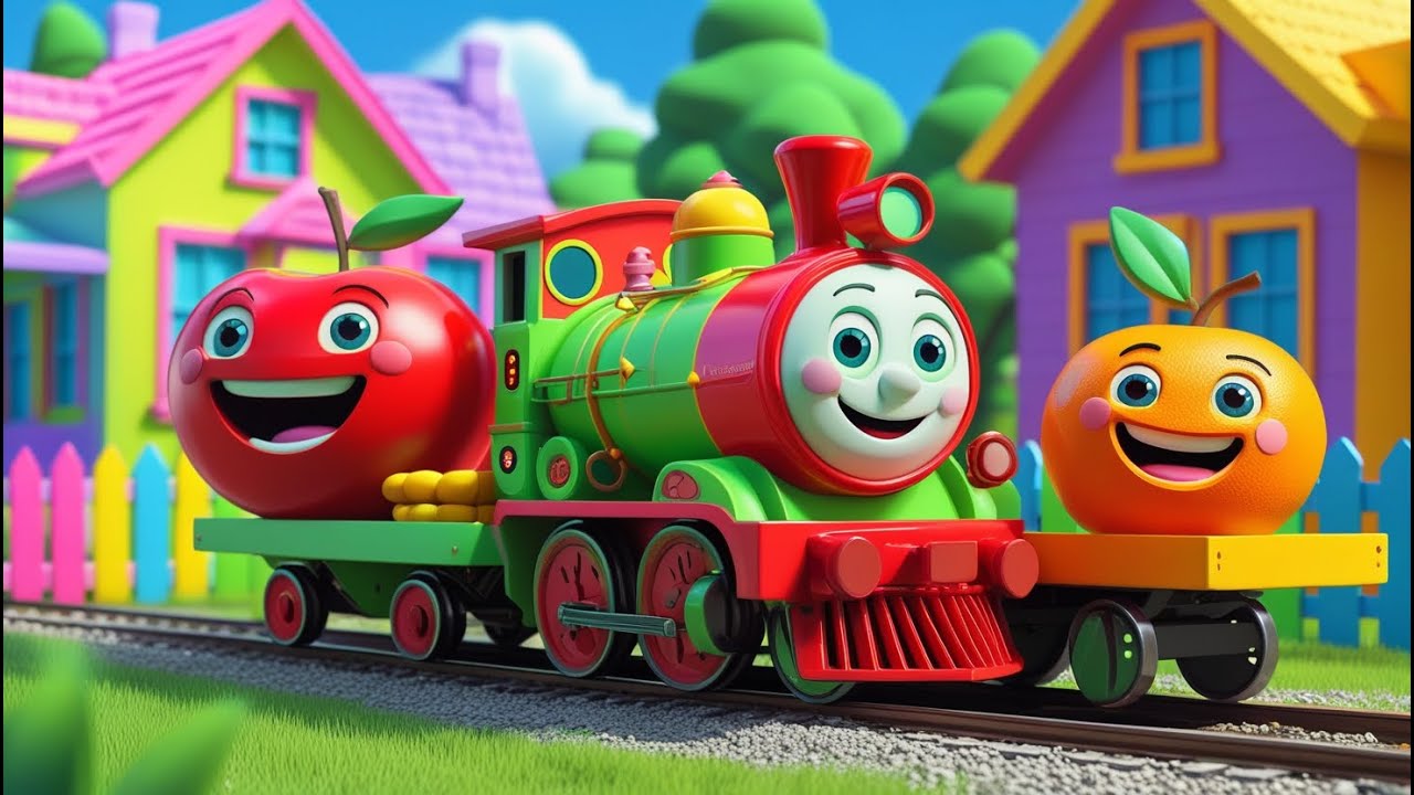 Humpty the train on a Fruits Ride | हम्प्टी ट्रैन | Nursery Rhymes ...