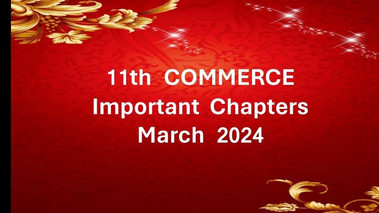 11th Commerce Important 5 Mark Questions - YouTube