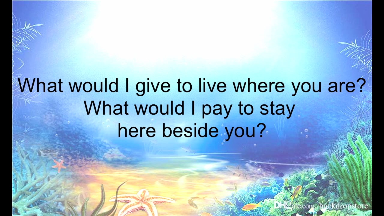 Part Of Your World Reprise 1 Vocal Lyrics Youtube