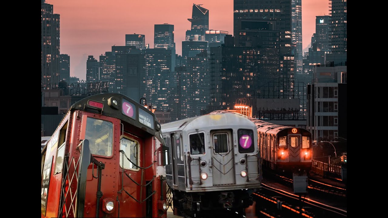 NYC subway (7) flushing line compilation : timelapse series #1 - YouTube