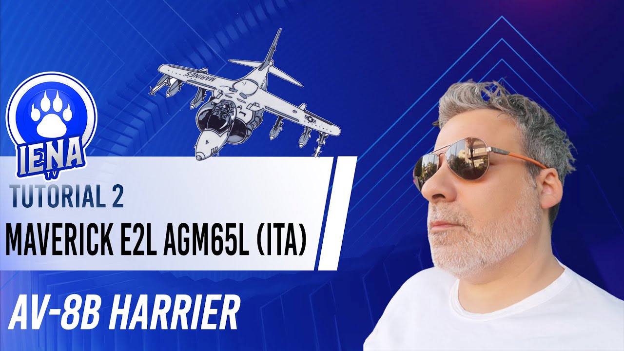 DCS HARRIER AV 8B Tutorial 2 - Lancio maverick E2L AGM65L (ITA) - YouTube