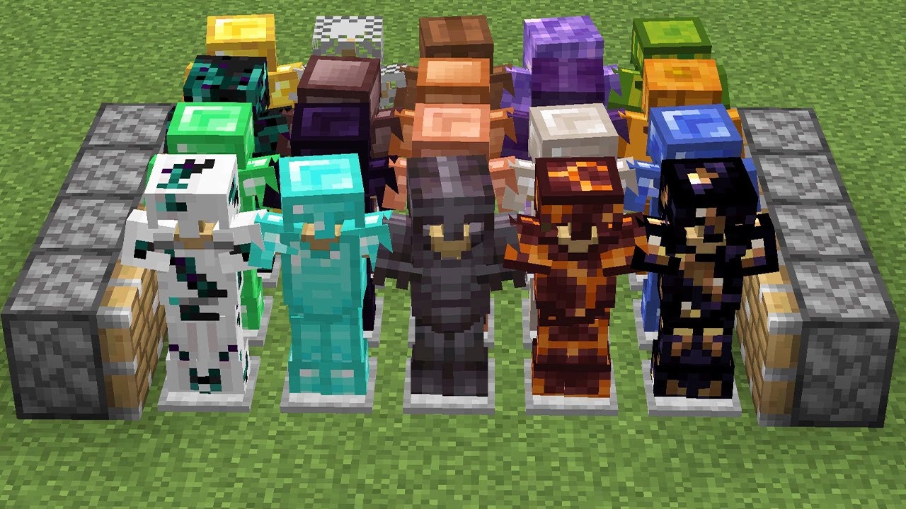 all armor's combined = ? - minecraft - YouTube