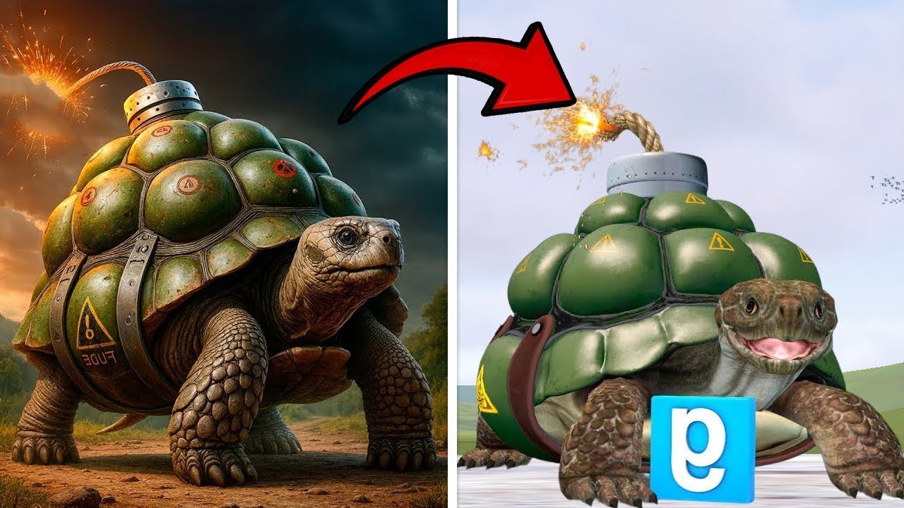 💥I MADE 3D BOMBURDA TORTUGA FROM ITALIAN BRAINROT ANIMALS MEMES in ...