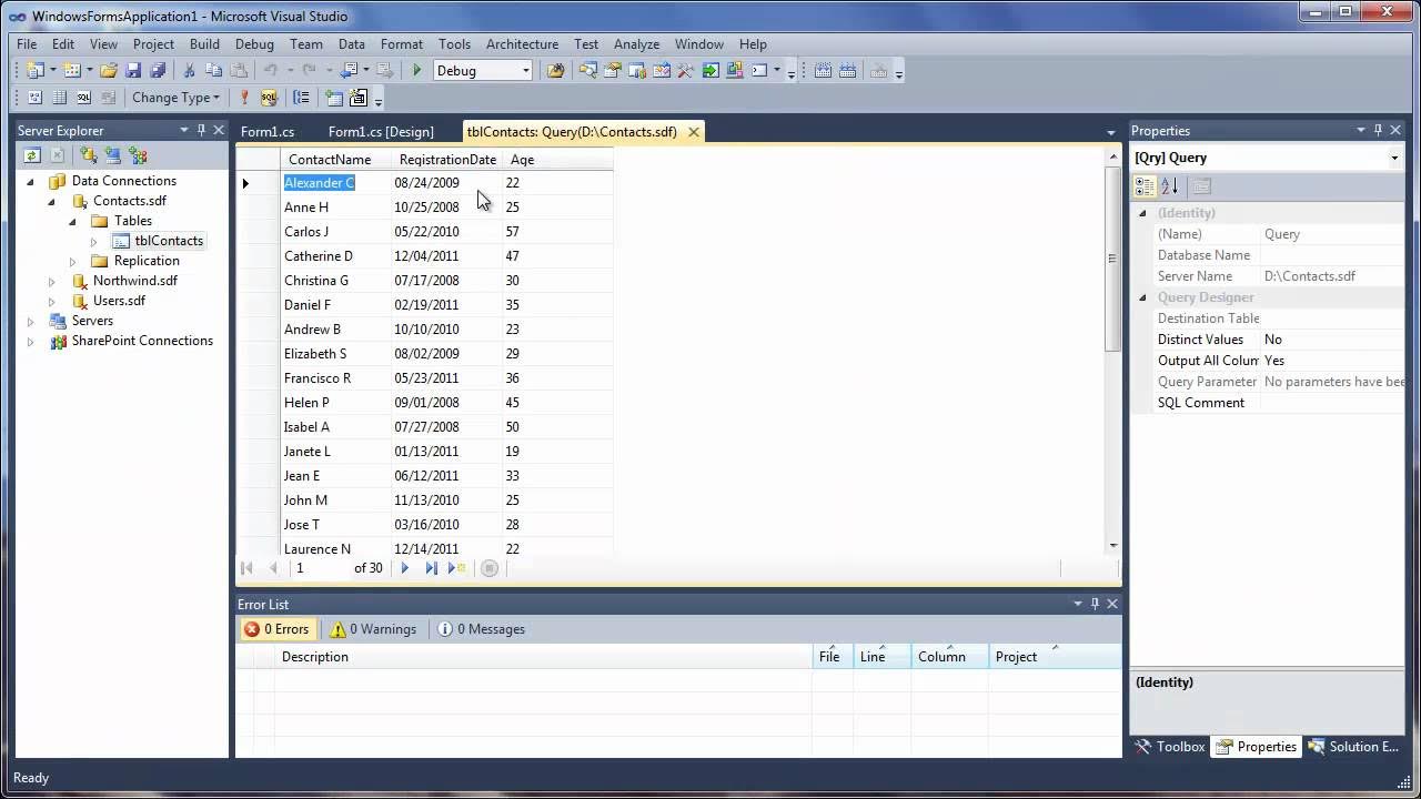 C# - Populate ListView Control with data from database - YouTube