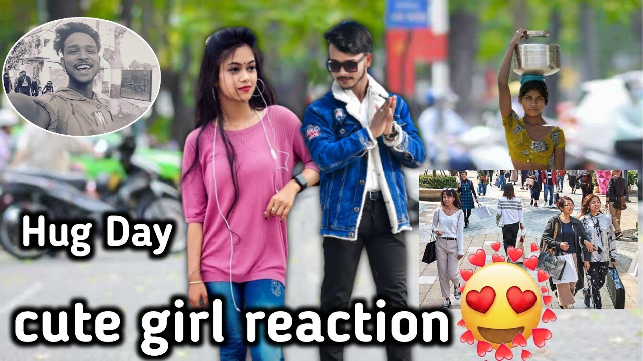 Hug Day Special | Girls Crazy Reaction 😍 || Moto vlog ️ - YouTube
