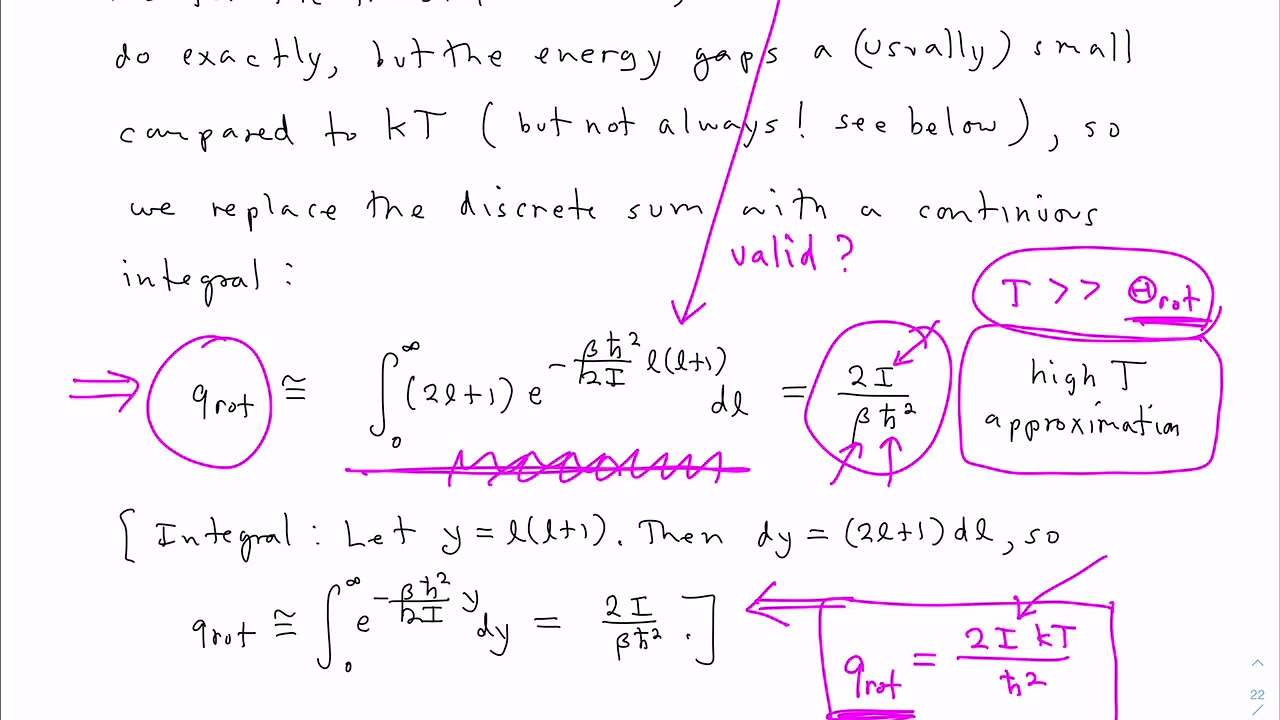 Chem 312 Lecture 15 Rotational Partition Function 4 13 20 Youtube