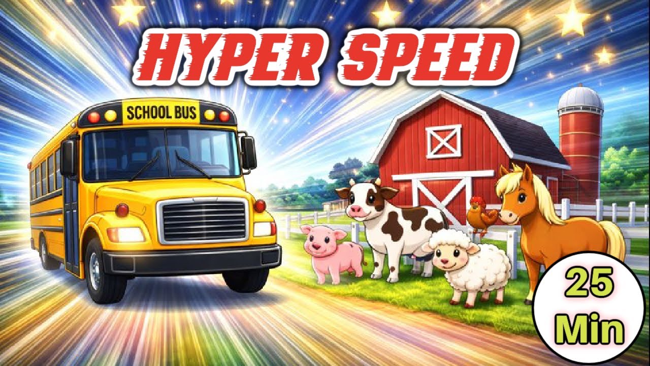 Happy Birthday, Wheels On The Bus + More HYPER SPEED | Nursery Rhymes for Kids | Education ...