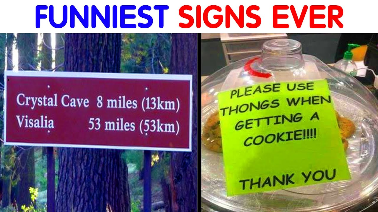 Very Funny Stupid Signs #8 😂 - YouTube