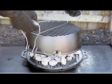Lodge Kick-off Grill using Royal Oak Briquettes - YouTube