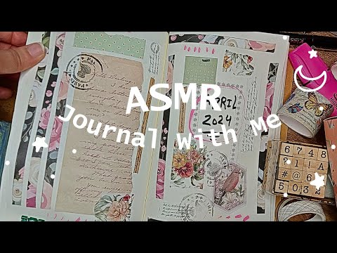 ASMR journaling // new ideas art journal for April Flora theme 🌺 - YouTube
