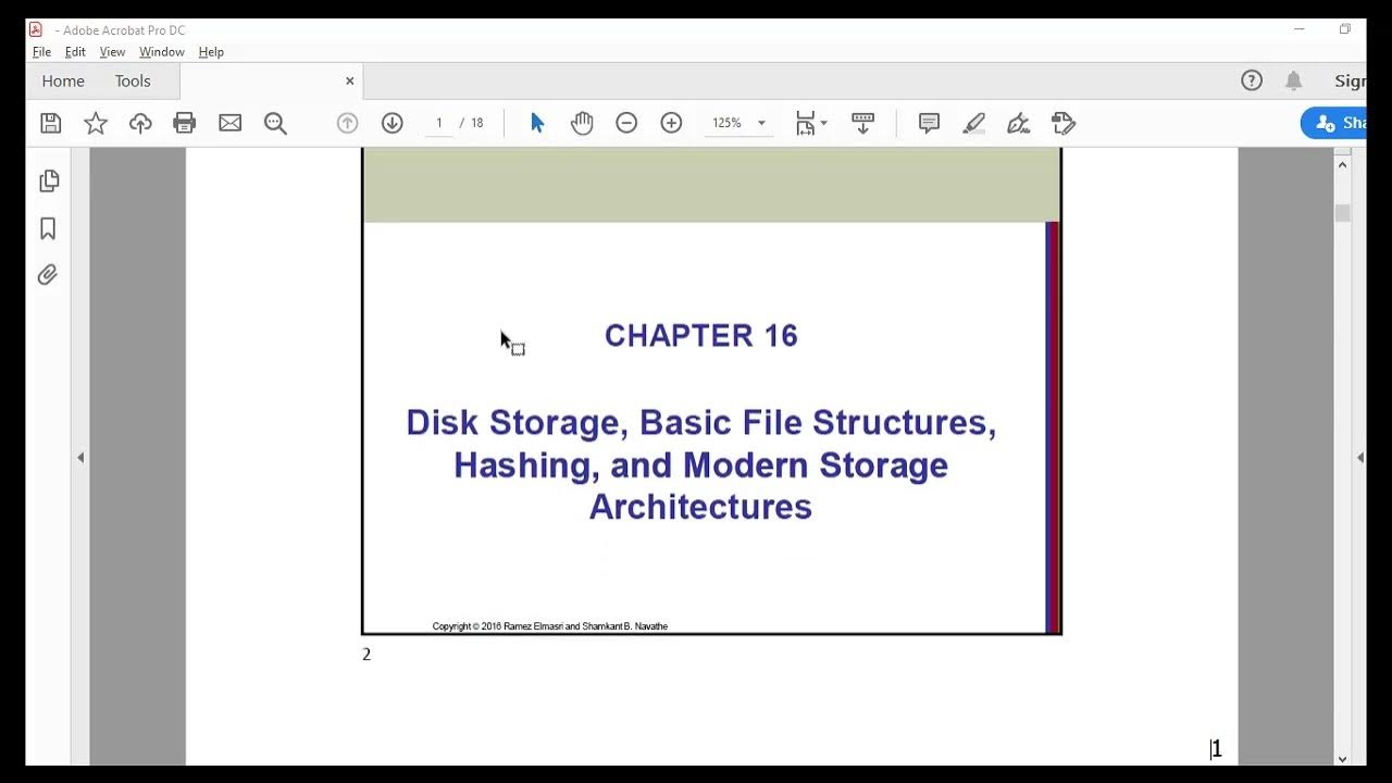 1/5 - DB 2 - Disk Storage, Basic File Structures, Hashing, and Modern Storage Architectures ...