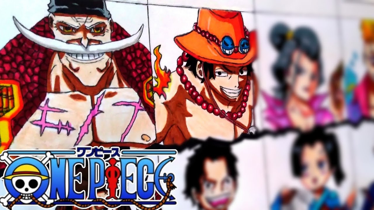 Drawing Whitebeard Pirates as Kids and as Grown ups | One Piece | ワンピース ...