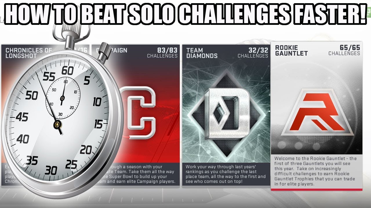 HOW TO BEAT SOLO CHALLENGES FASTER IN MADDEN 19! | MADDEN 19 ULTIMATE ...