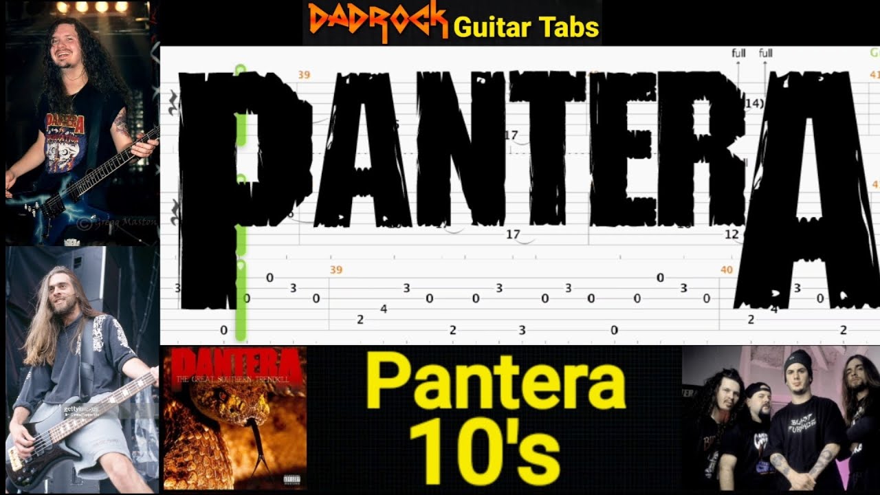 10's - Pantera - Guitar + Bass TABS Lesson - YouTube