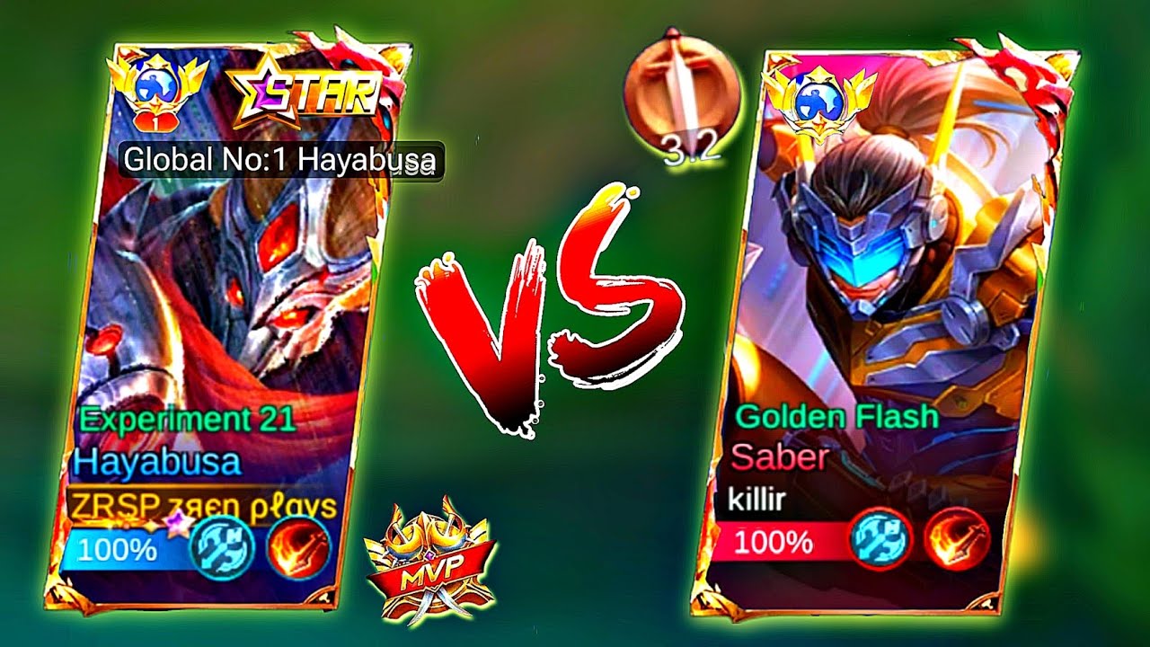 Global No:1 Hayabusa Exp lane vs Saber Exp lane who will Win? Same ...