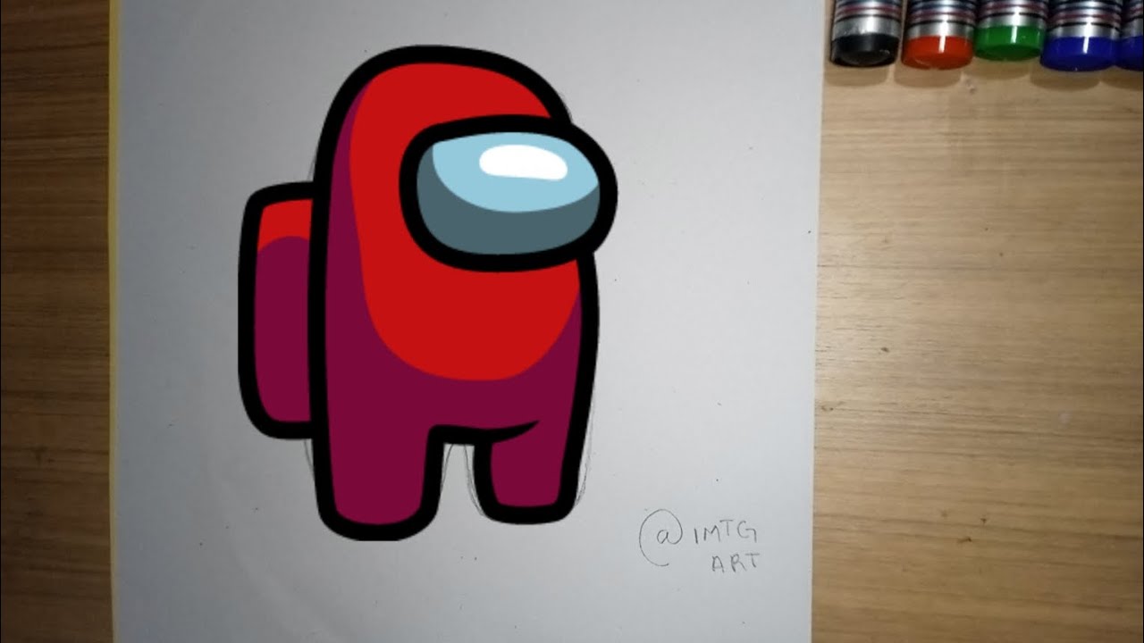 How to Draw AMONG US Game Character - YouTube