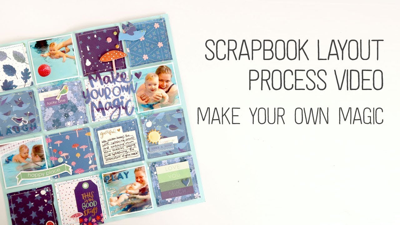Scrapbook Layout Make Your Own Magic Pink Paislee Design Team scrapbook-layout-make-your-own-magic-pink-paislee-design-team