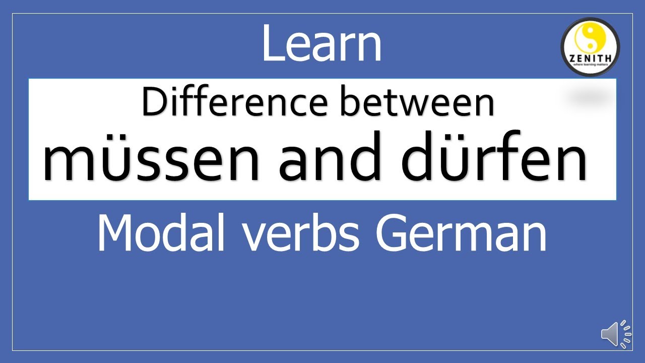 Difference between müssen and dürfen | Modal verbs in German | Start ...