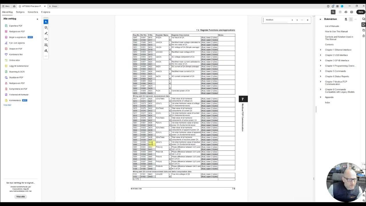 Modbus in WT5000 YOKOGAWA - YouTube