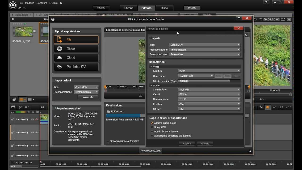 Esportare con Pinnacle studio 16 in modo infallibile (anche in Full HD ...