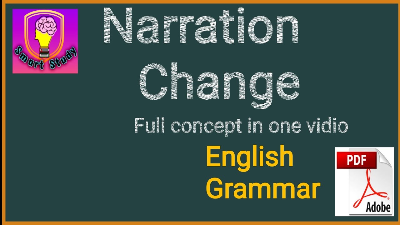 Narration Change English grammar - YouTube