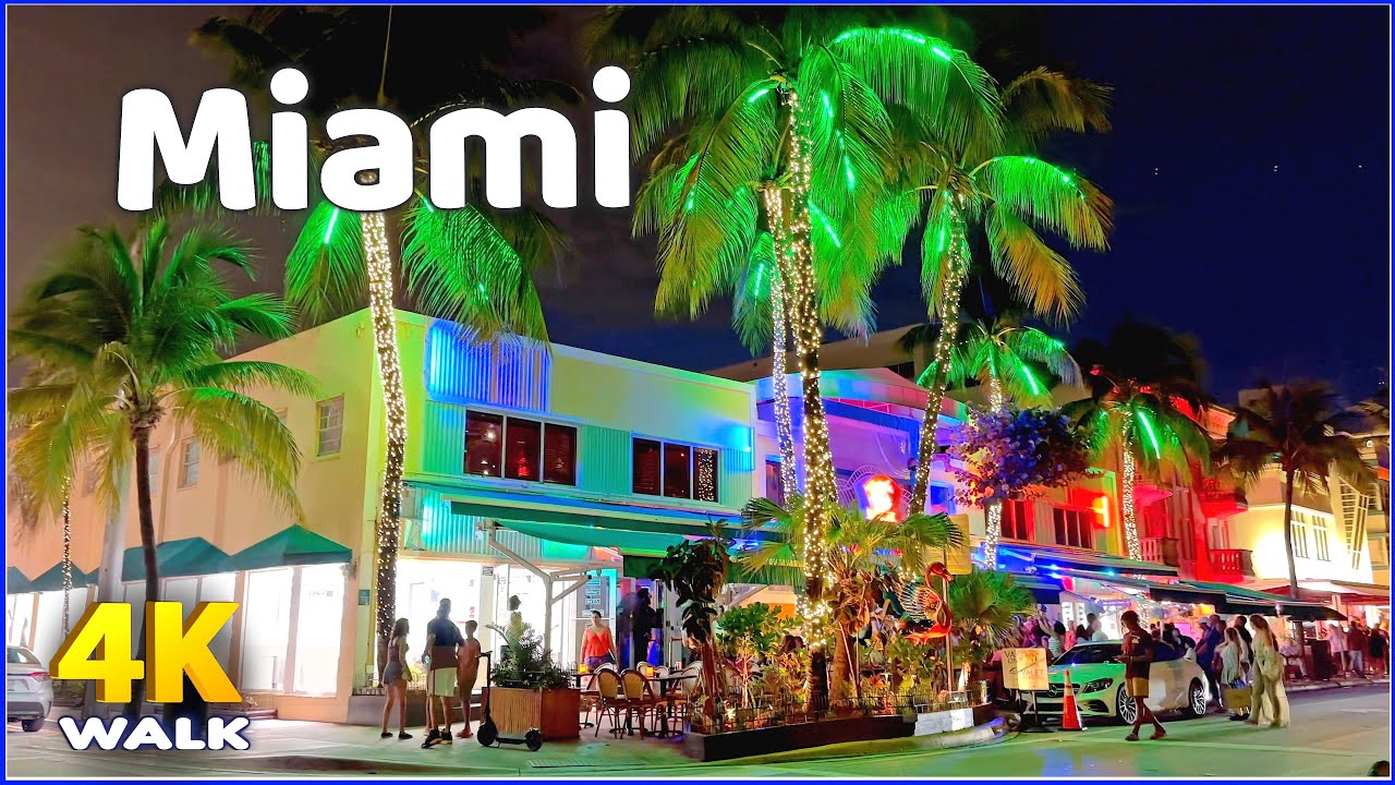 【4K】𝐖𝐀𝐋𝐊 ☘️ MIAMI Beach 🇺🇸 USA 🇺🇸 4K video 𝐇𝐃𝐑 ! OCEAN DRIVE - YouTube