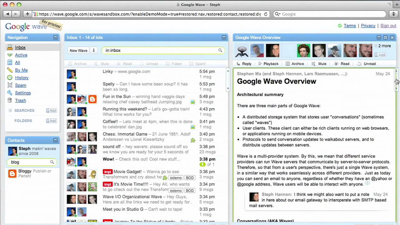 Google Wave: Scrolling - YouTube