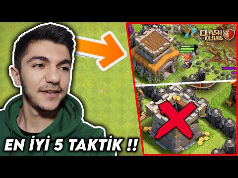 EN İYİ 5 TAKTİK SALDIRISI !! Askerlerin Max Olmasına Gerek Yok !! - Clash Of Clans