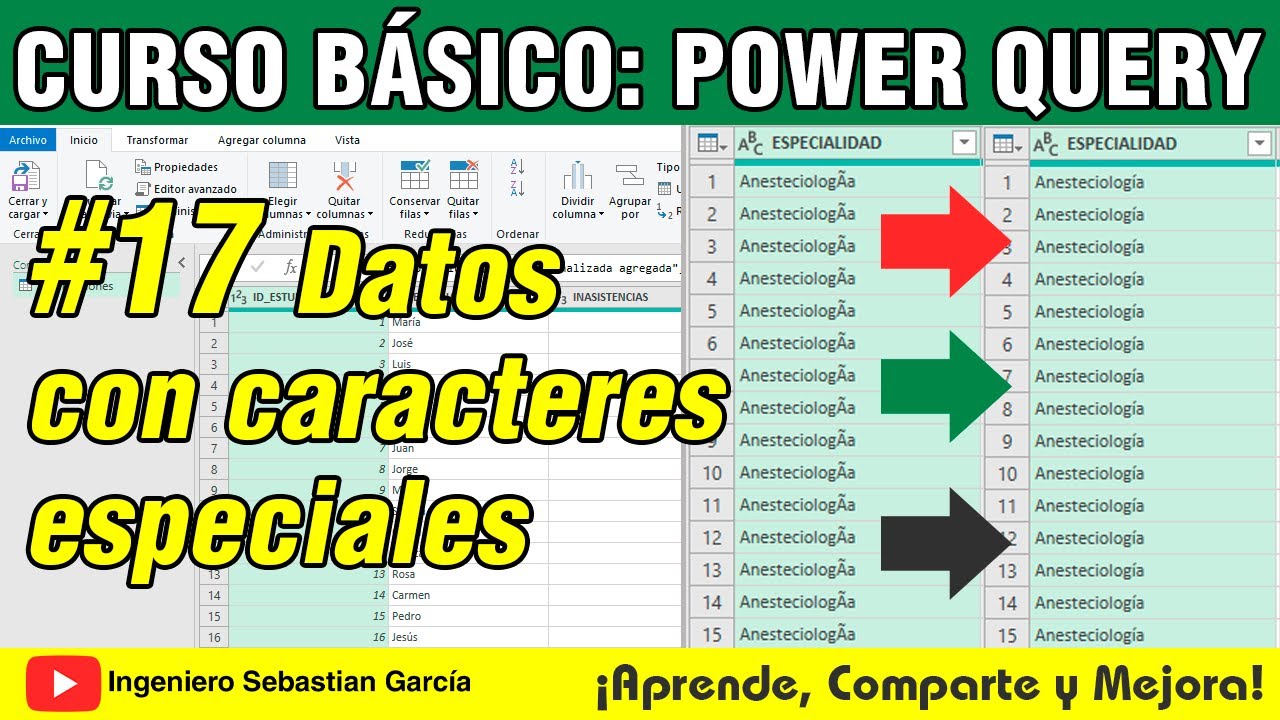 Usar Datos con Caracteres Especiales en Power Query - YouTube