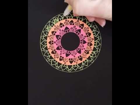 Coloring free hand mandala pattern - YouTube