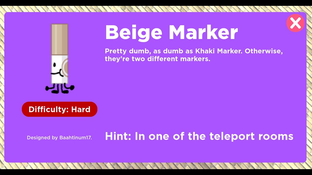 How to get Beige Marker!! [Roblox Find The Markers] - YouTube