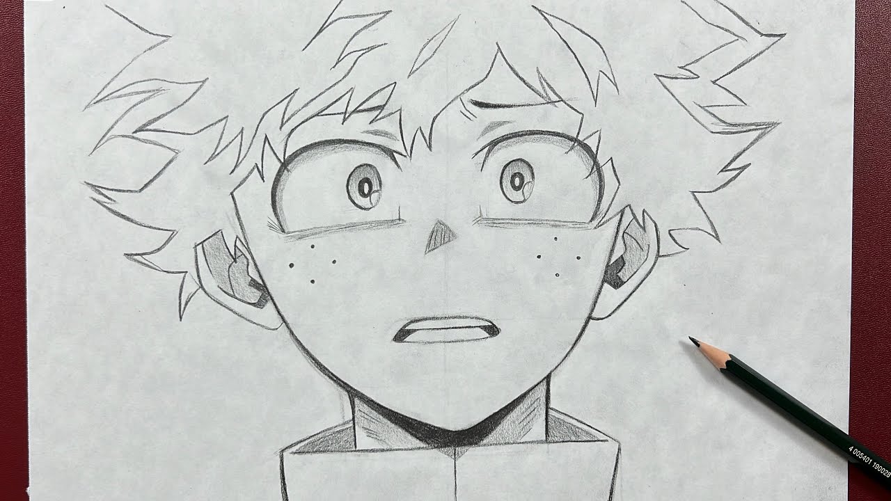 How to draw Midoriya step-by-step | my hero academia drawing - YouTube