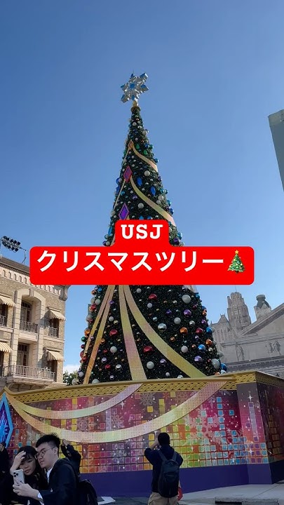 【USJ】クリスマスツリー前🎄 2024/12/1 #USJ #ユニバ #クリスマス - YouTube