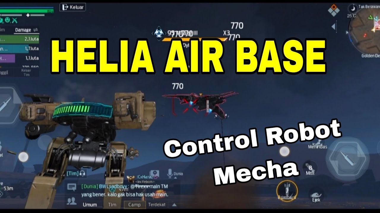 Robot Mecha HELIA Air Base Undawn - YouTube