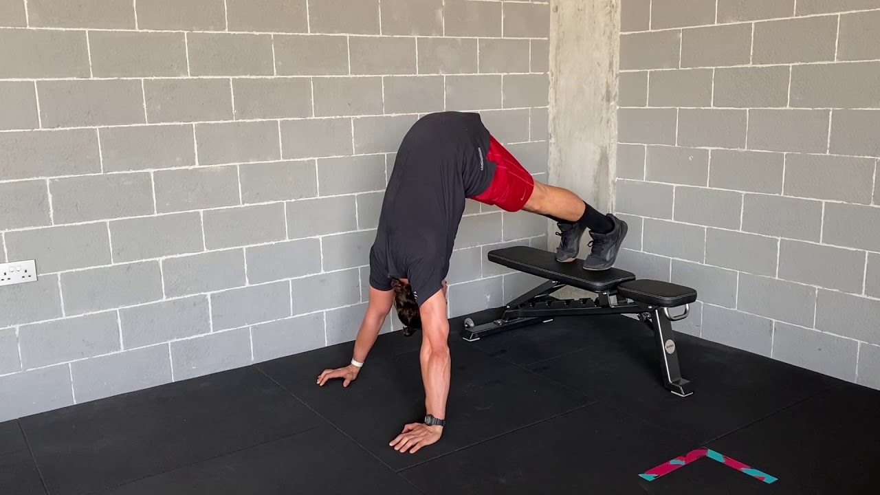 Pike Push Ups (Feet Elevated) - YouTube