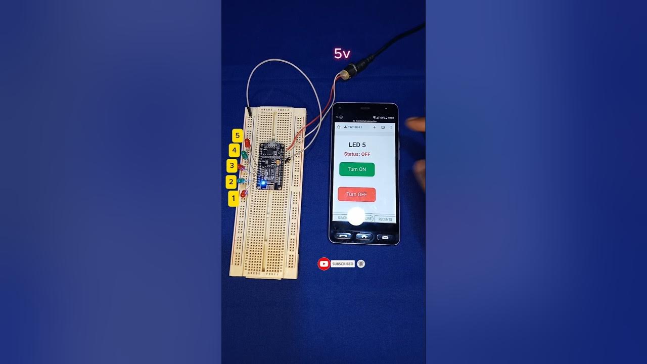 Controlling leds trough wifi using eap8266 board. #nodemcu#electronic #experiment # ...