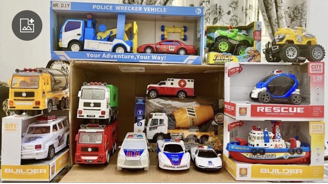 Collecting Toys, Police Car Toys, Ambulance Car and Truck Toys - YouTube