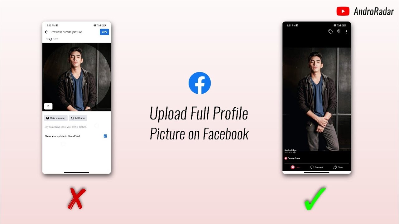 How to upload full profile picture on Facebook - @Andro_Radar - YouTube
