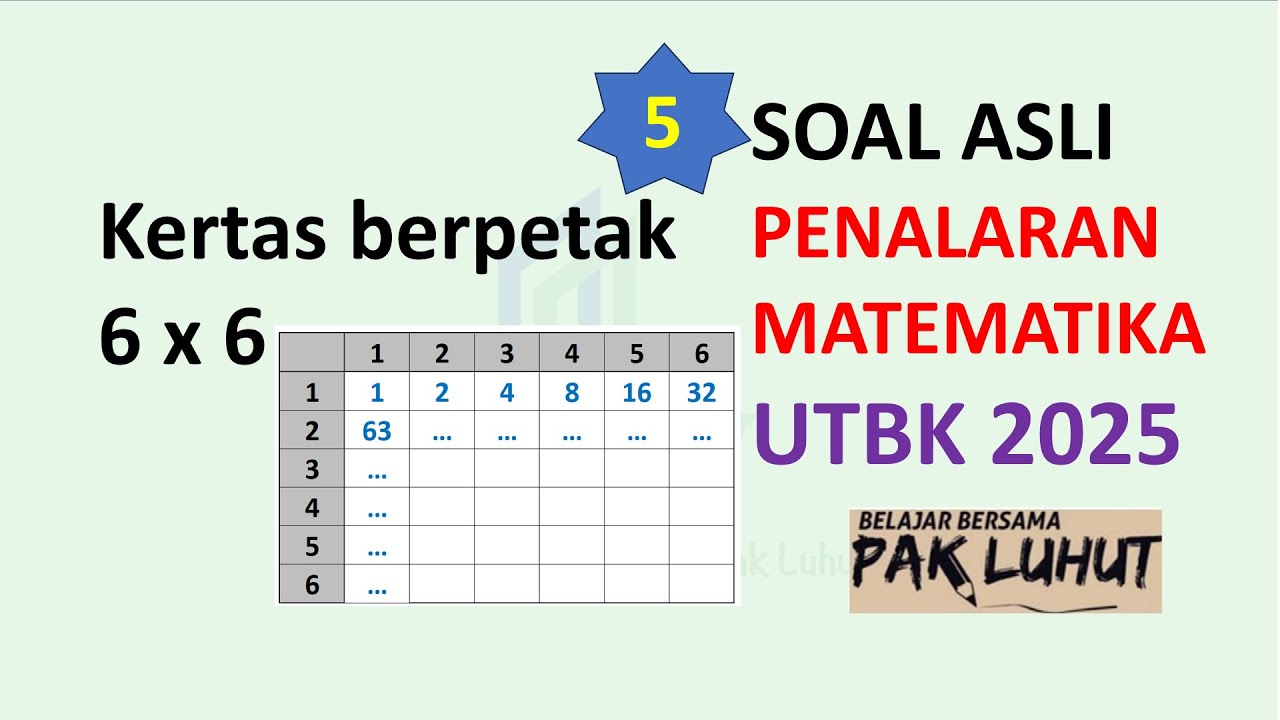 UTBK 2025 (PM5) SOAL ASLI Penalaran Matematika - Topik Kertas berpetak ...