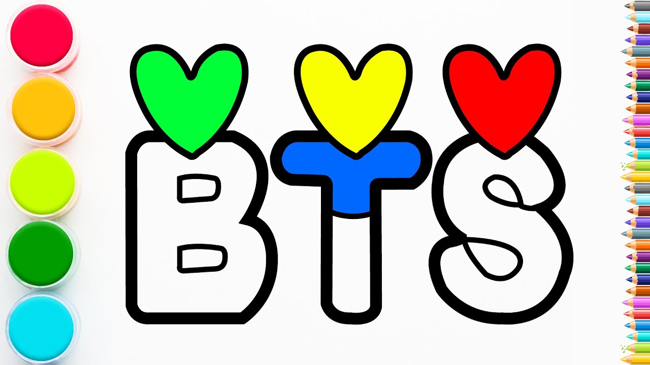 How to Draw a BTS Letters | Step by Step - YouTube