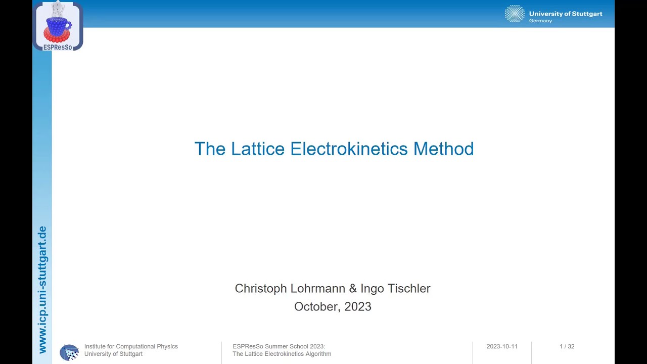 The lattice electrokinetics method - YouTube