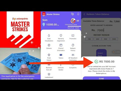 Asian Paints Tokens Payment Transfer to Bank Account || Tokens Payments ...