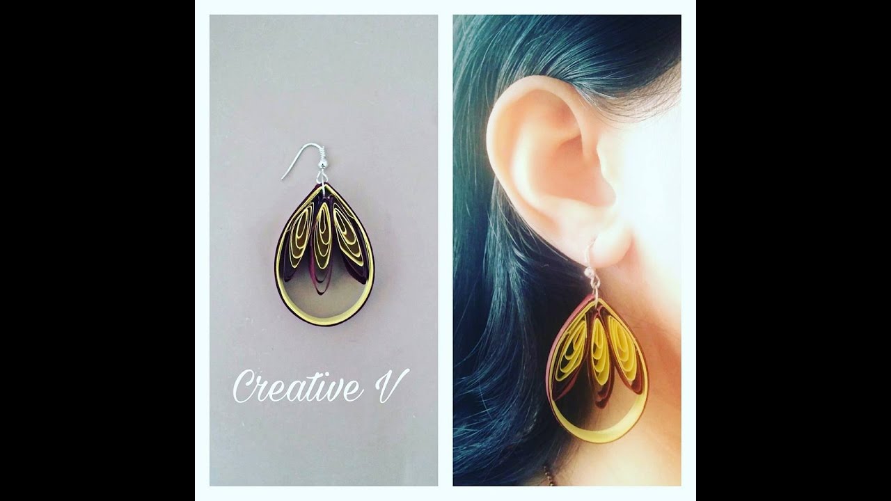 How To Make Quilling Earrings Tutorial / Quilling Earrings / Design 13 ...