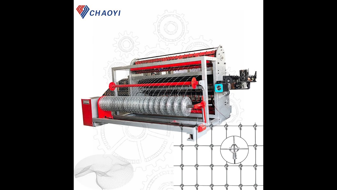 Fixed Knot field fence machine - YouTube