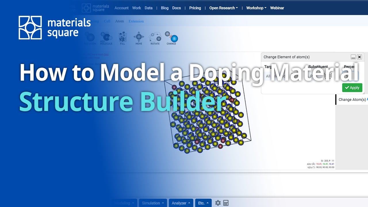 [Materials Square] How to Model a Doping Material | Structure Builder ...