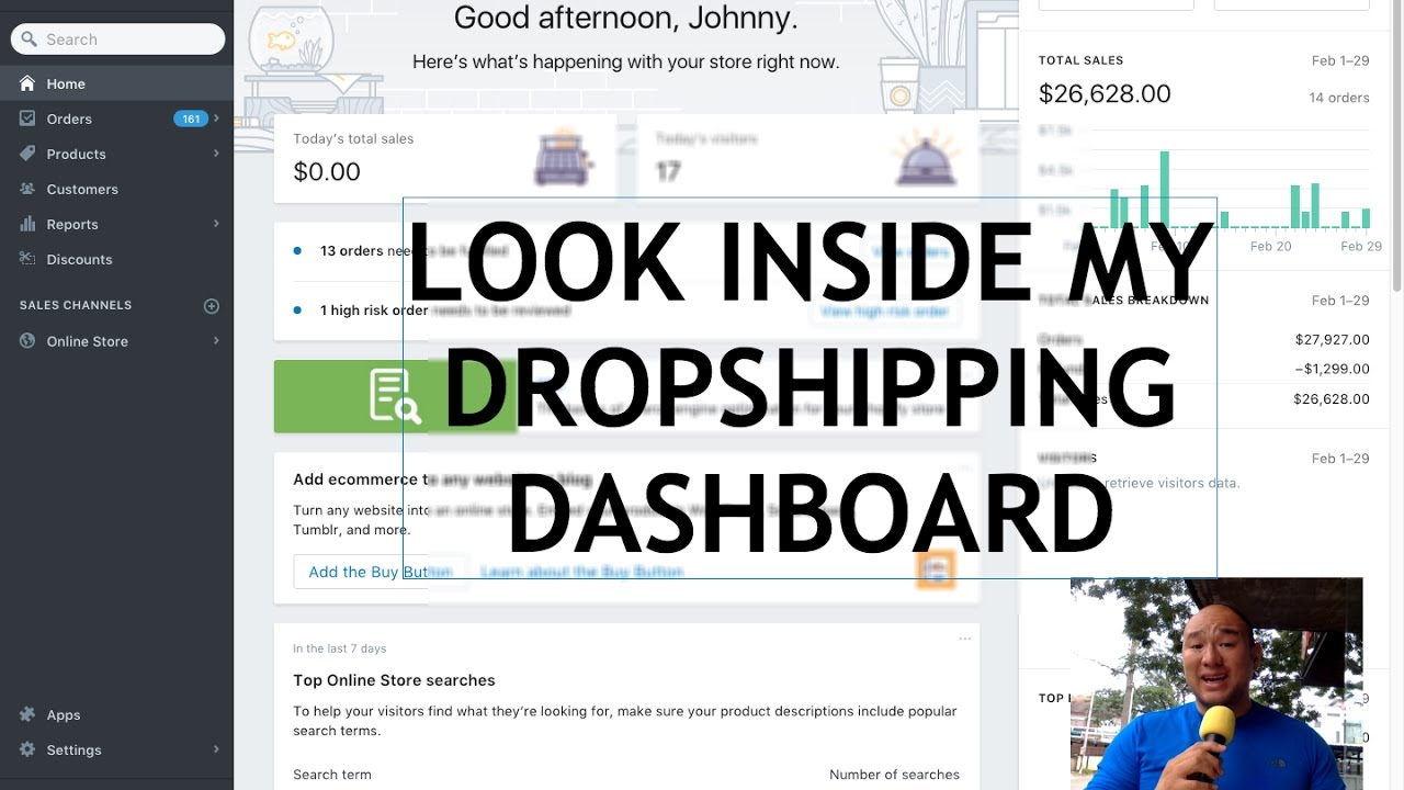 Dropshipping: Inside My Shopify Dashboard - YouTube
