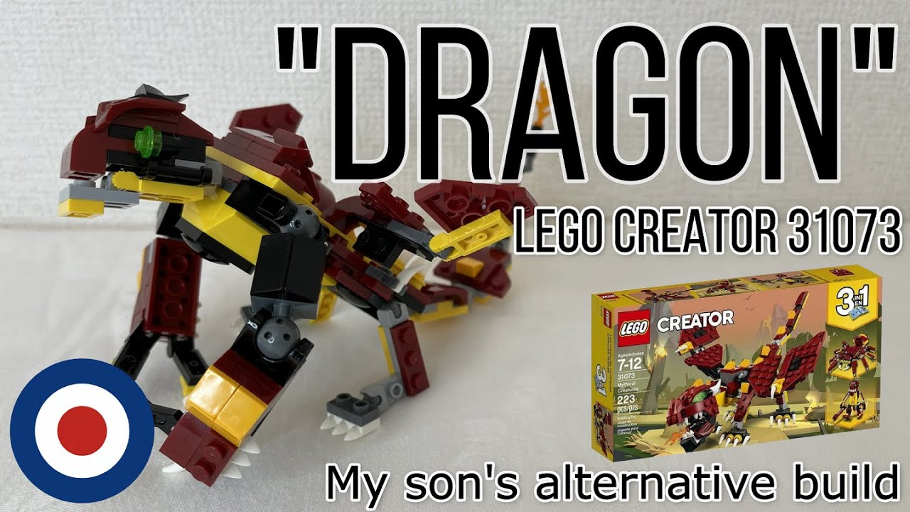 Dragon that my son's alternative build with Lego Creator 31073、私の息子がレゴ ...